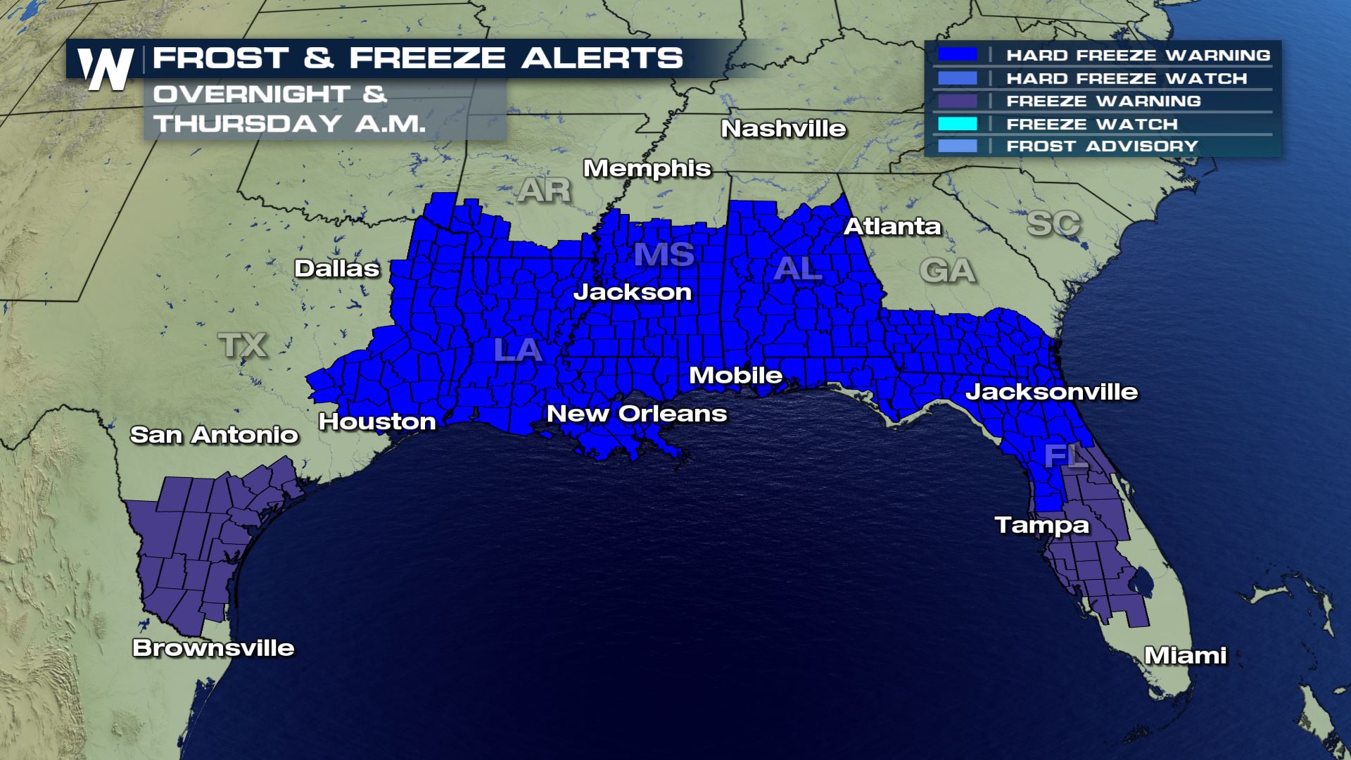Another Cold Night Down South - WeatherNation