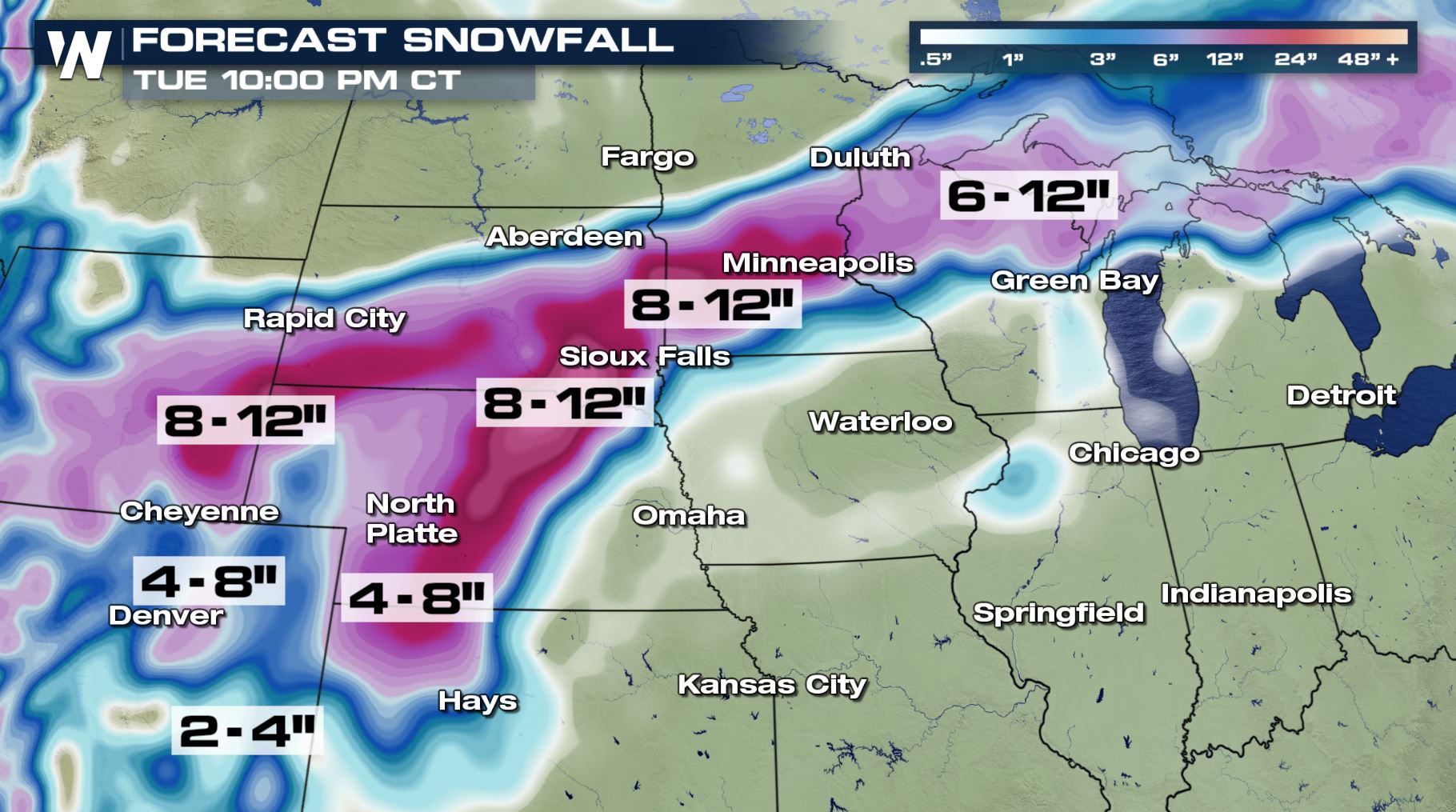 Latest Snowfall Forecast for the Ongoing Winter Storm - WeatherNation