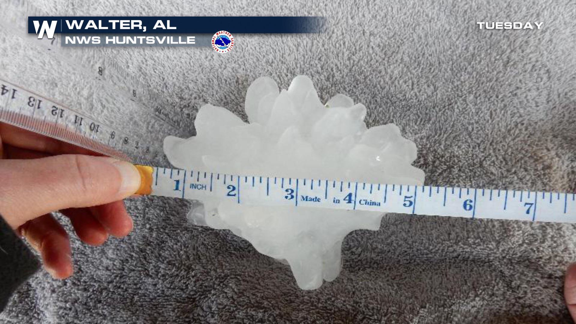 Hail This Week in Alabama may be a State Record - WeatherNation