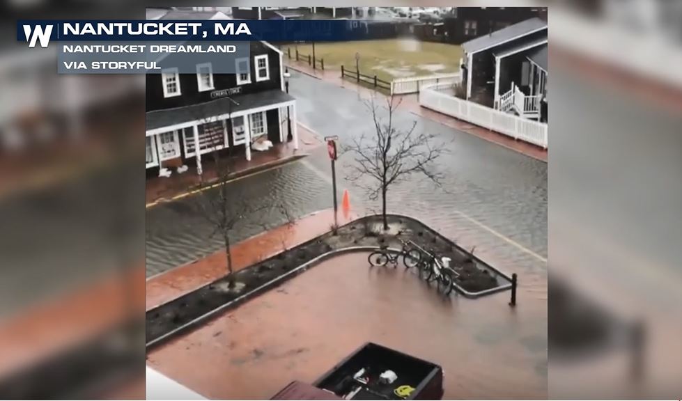 Flooding Inundates Nantucket Streets During High Tide - WeatherNation