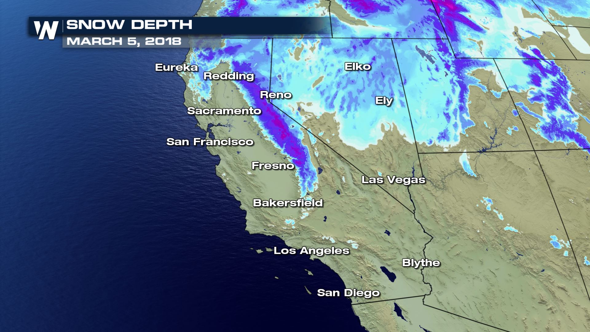 Sierra Nevada Snow Pack: What a Difference a Year Makes - WeatherNation