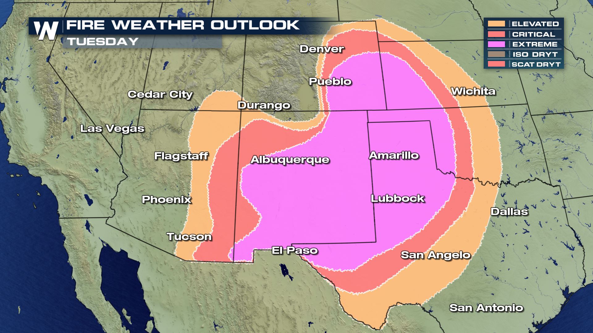Dangerous Fire Conditions for the Southwest - WeatherNation