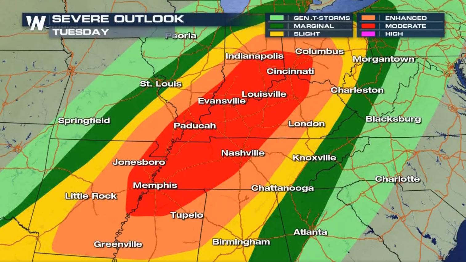 UPDATE: Moderate Risk for Severe Storms Tuesday - WeatherNation