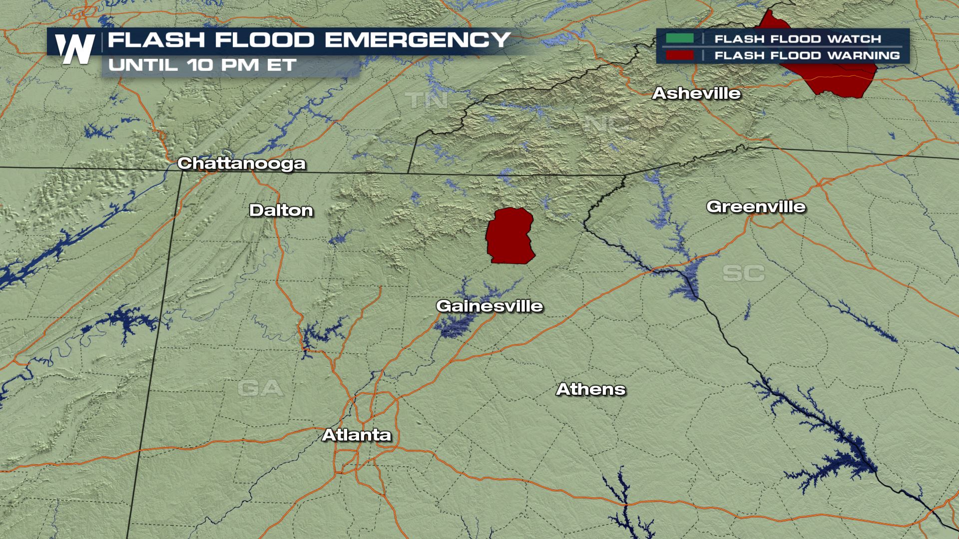 Flash Flood Emergency in Northeast Georgia - WeatherNation