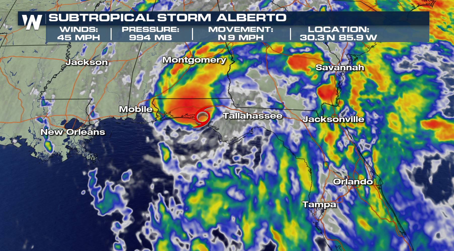 Alberto Officially Makes Landfall in Florida - WeatherNation