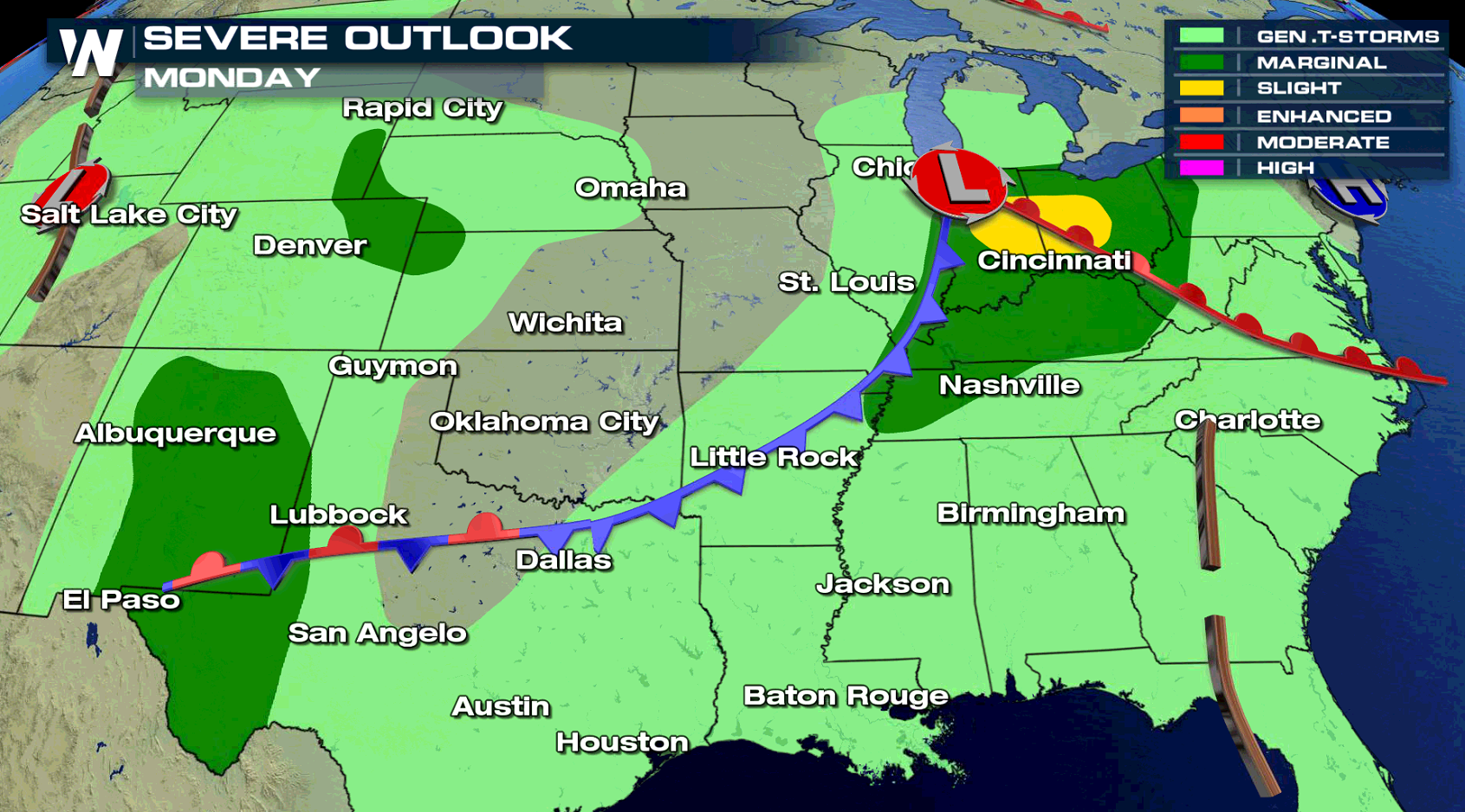 A Look at the Severe Weather Threat Areas for Today through Wednesday ...