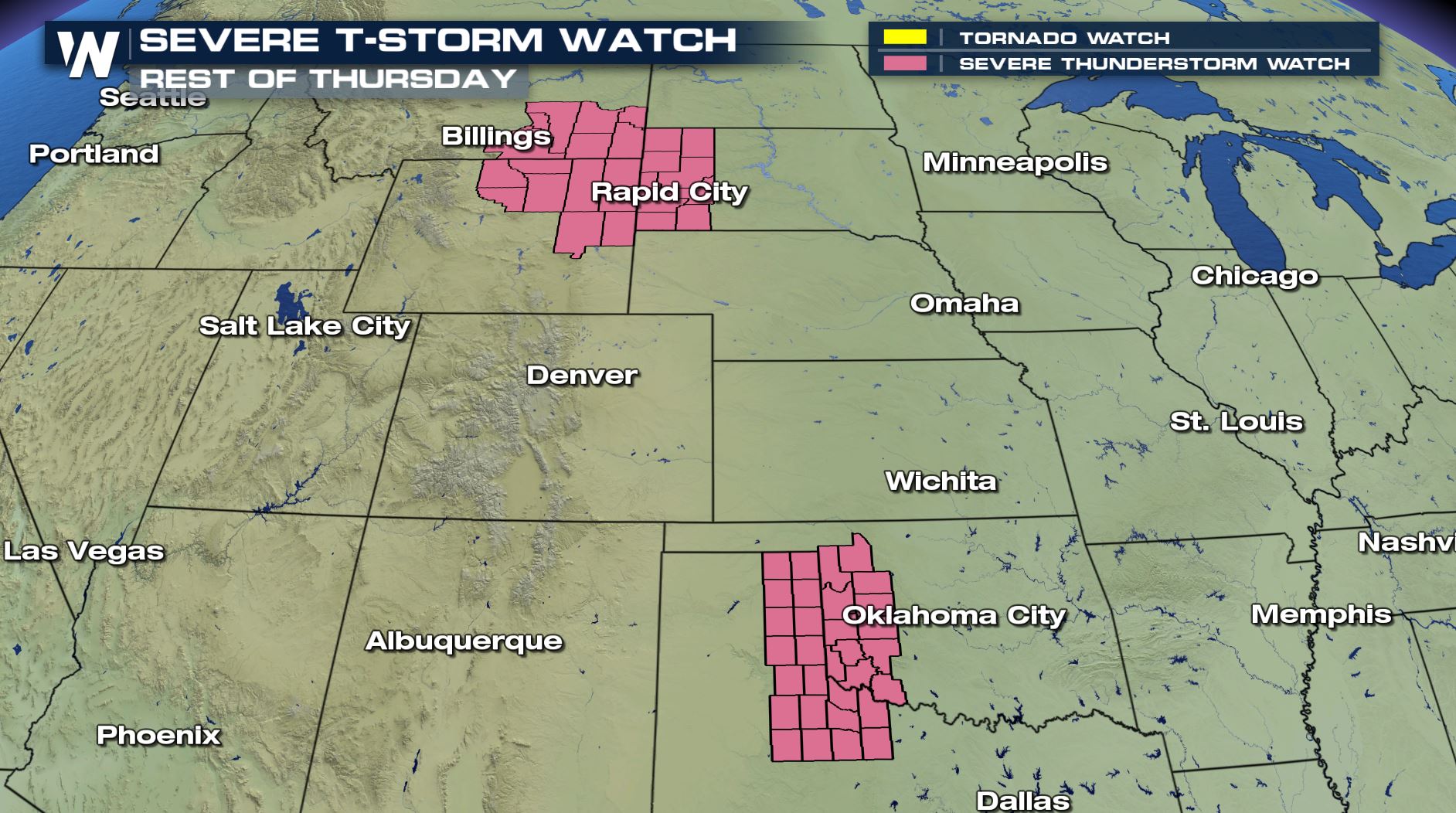 Severe Update: Watch Boxes Issued for Several States - WeatherNation
