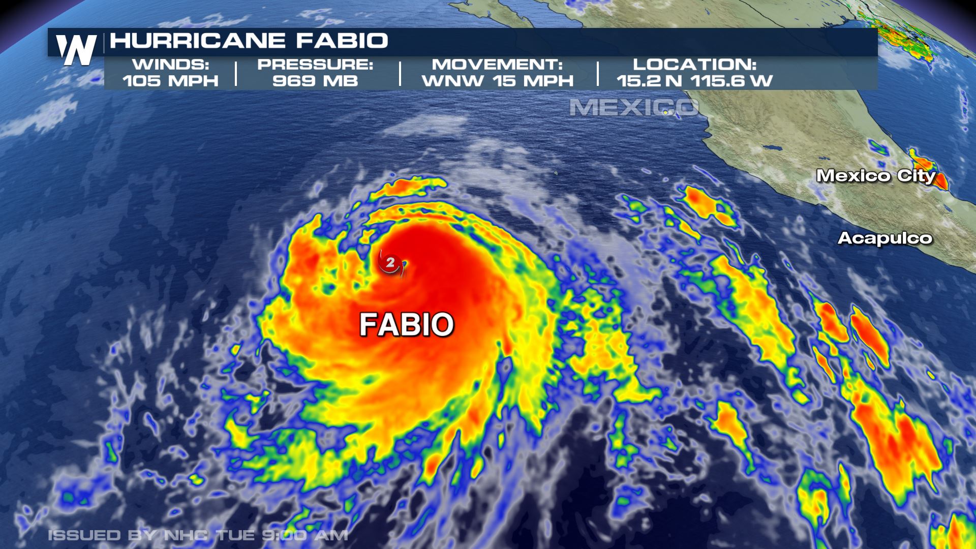 Hurricane Fabio Strengthens! - WeatherNation
