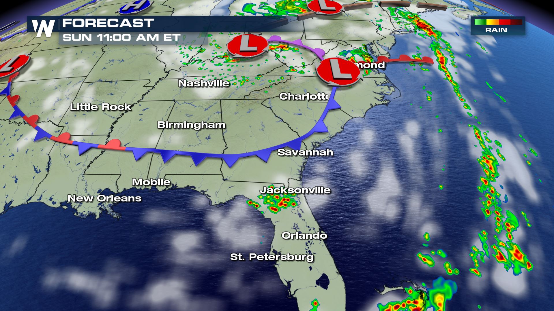 Cold Front Brings Severe Weather to the Southeast - WeatherNation