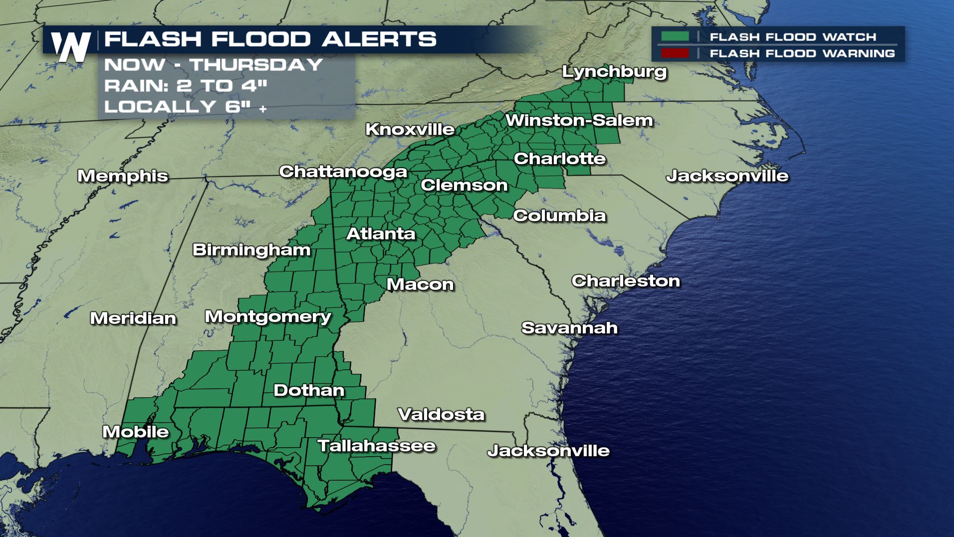 Flash Flood Watches Span Across Much Of The East - WeatherNation