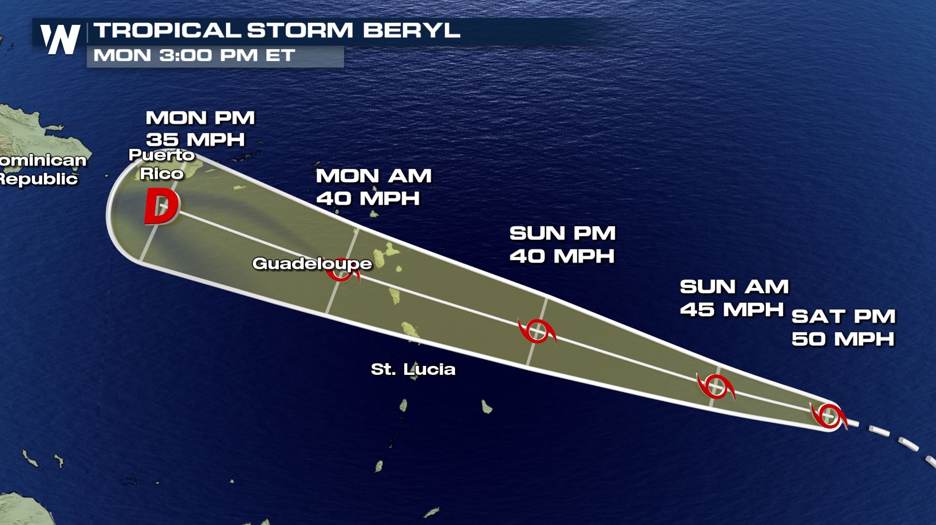 Beryl Continues to Weakens as it Moves Towards the Lesser Antilles ...