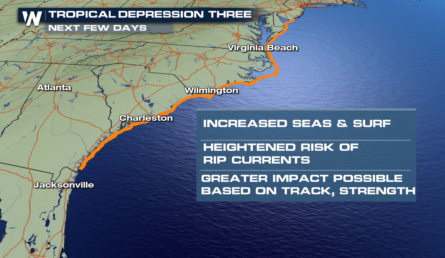 Tropical Depression Three Lurks Off Carolina Coast - WeatherNation