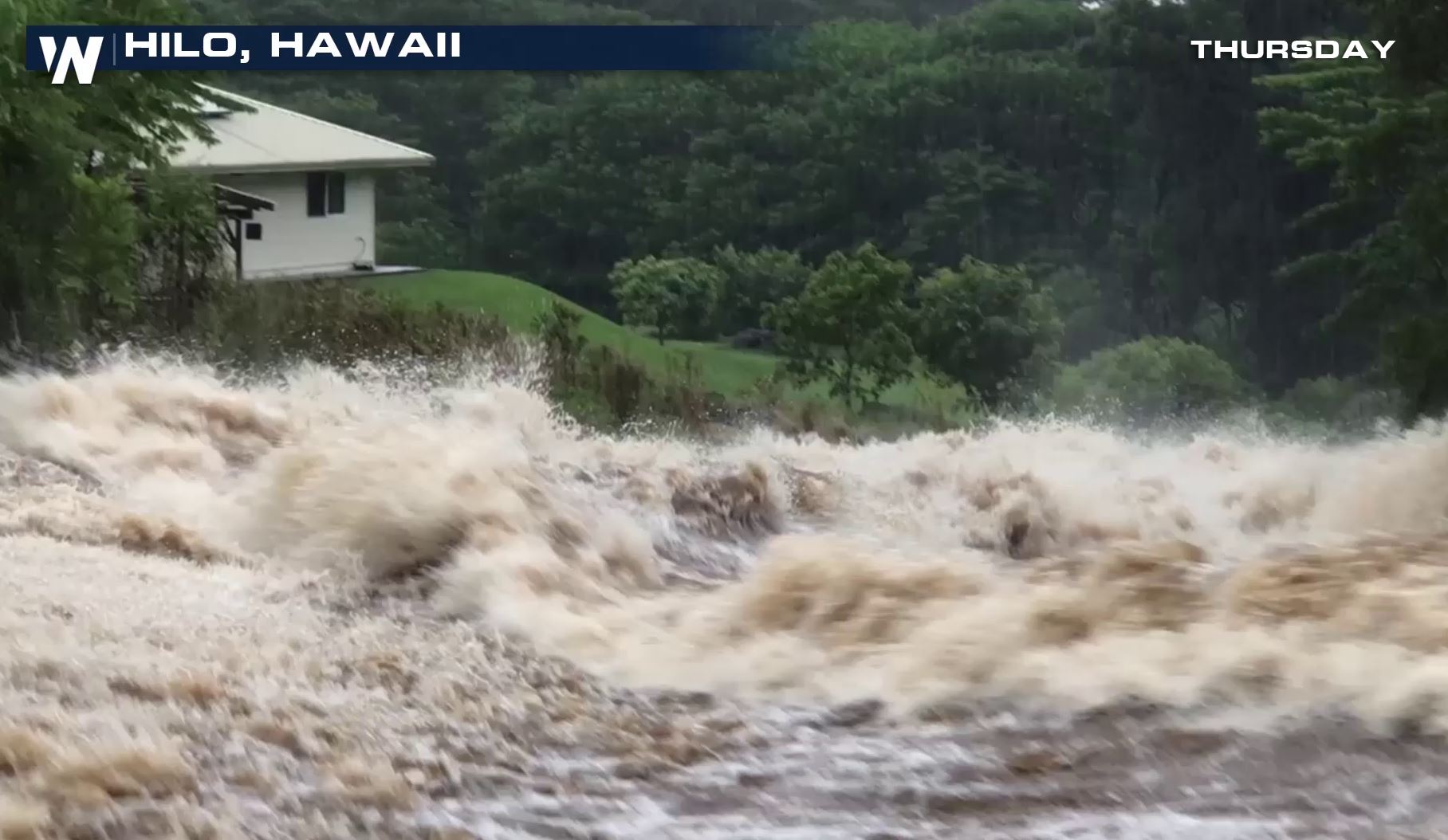 Rushing Water Rages Through Hilo Following Heavy Rain - WeatherNation