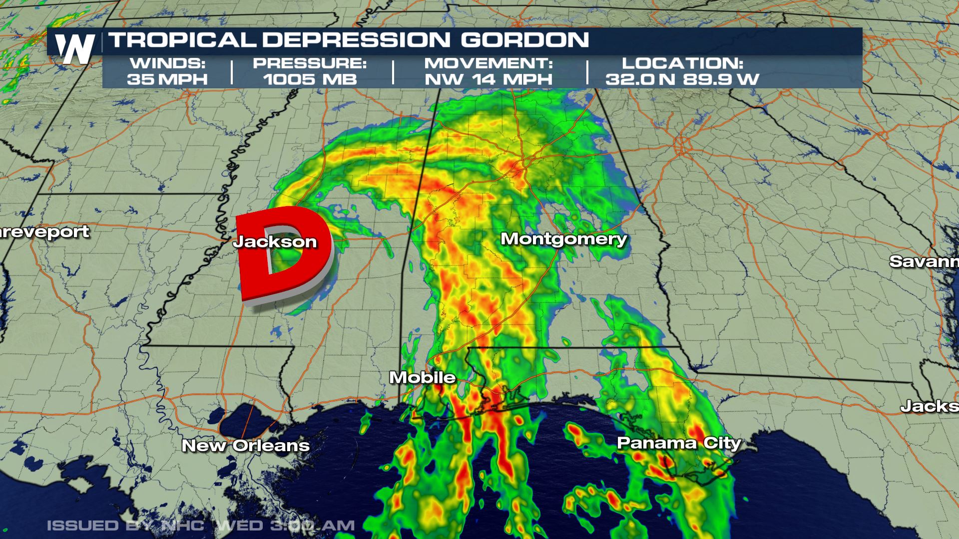 Gordon to Bring Heavy Rain, Wind Inland - WeatherNation