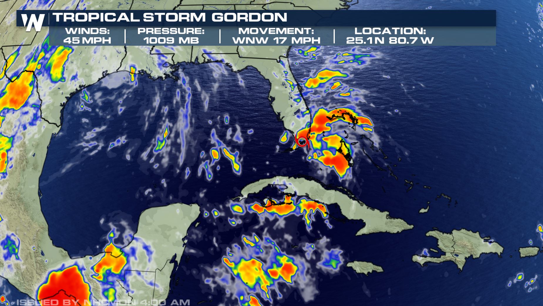 Tropical Storm Gordon Forms Near Florida Keys - WeatherNation