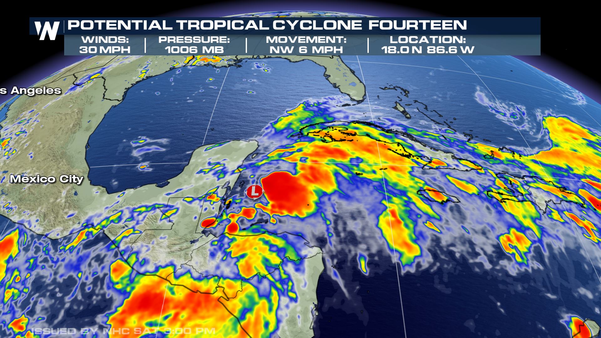 Potential Tropical Cyclone 14 Forms in the Caribbean - WeatherNation