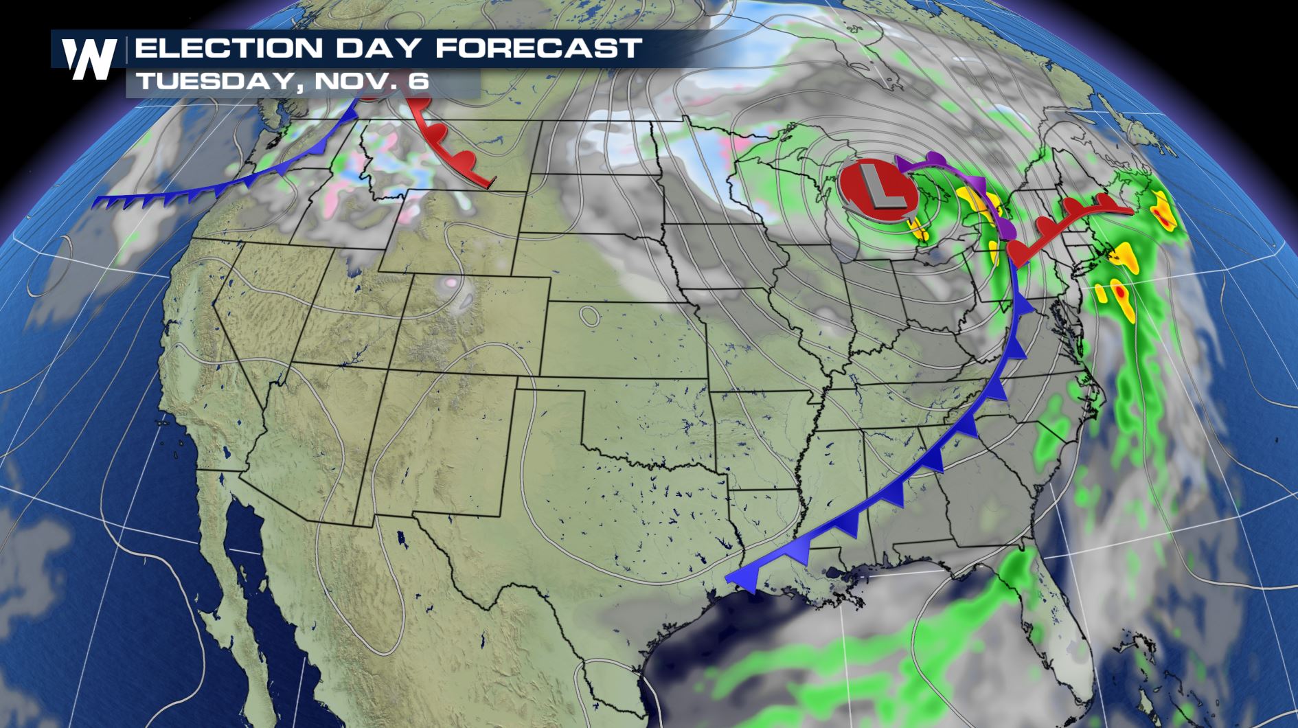 Election Day Forecast Brings Wind, Snow, Rain - WeatherNation