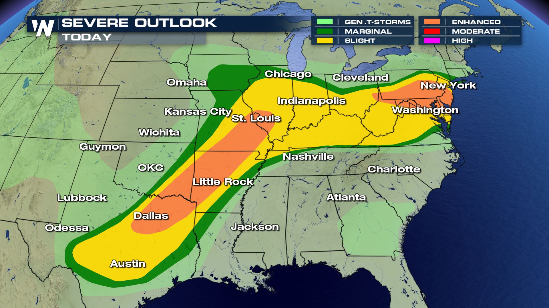 Another Risk of Severe Storms Wednesday - WeatherNation