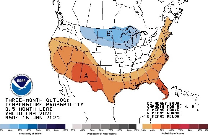 Climate Prediction Center's February Through April Outlook - WeatherNation