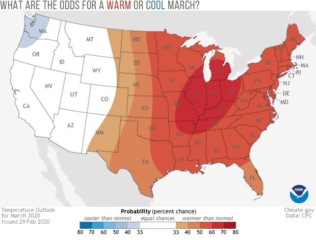 Updated March Outlook from NOAA's Climate Prediction Center - WeatherNation