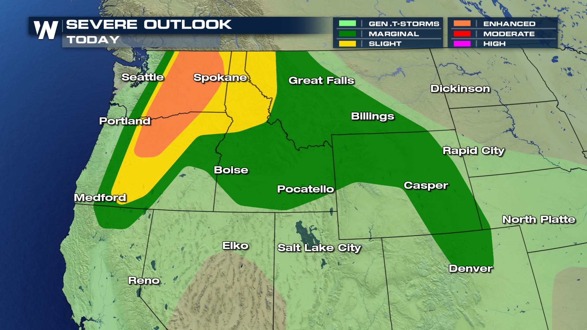Severe Storms Possible in the West and High Plains - WeatherNation