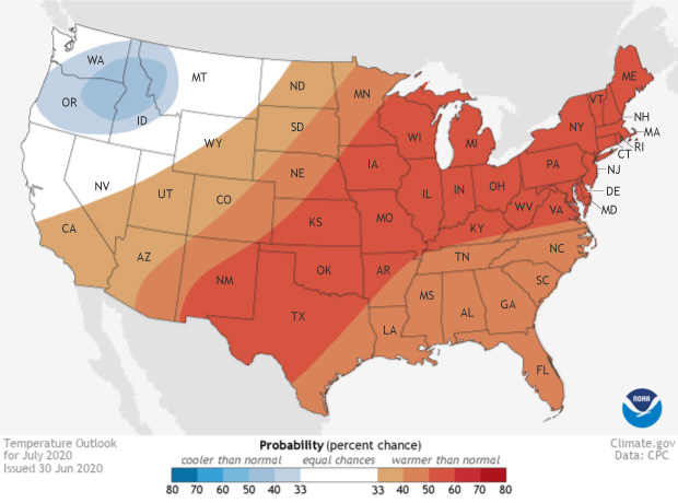 Updated July Outlook Brings the Heat - WeatherNation