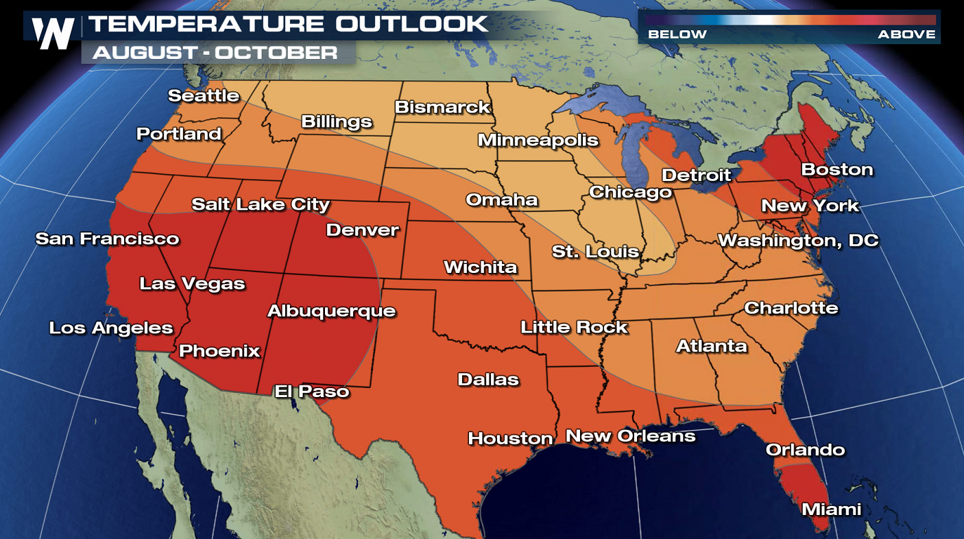 August to October Outlook Favors Warmer Than Average Temperatures ...