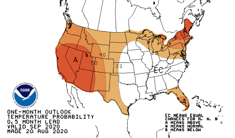September Outlook: More Heat and Dry Conditions Forecast for the West ...
