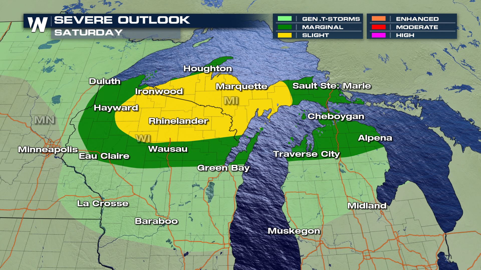 Another round of severe storms Saturday for the Great Lakes - WeatherNation