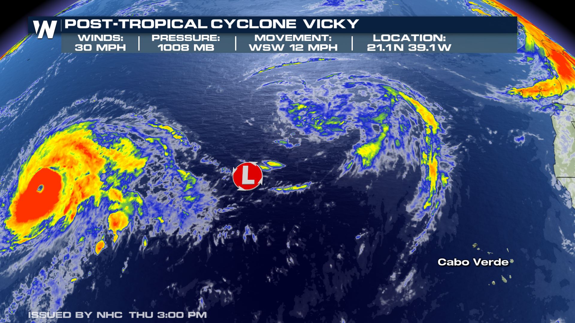 Vicky Becomes a Remnant Low - WeatherNation