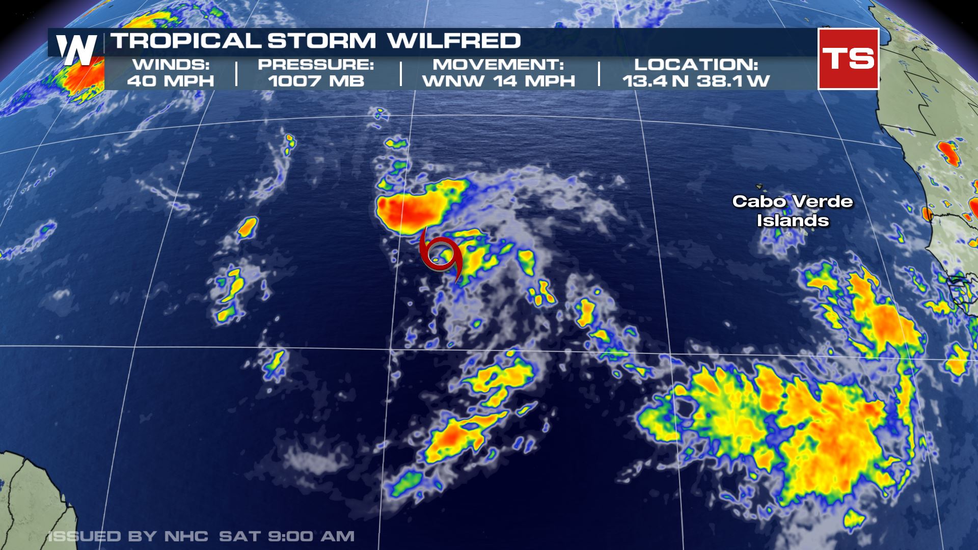 Tropical Storm Wilfred hanging on in the Atlantic - WeatherNation