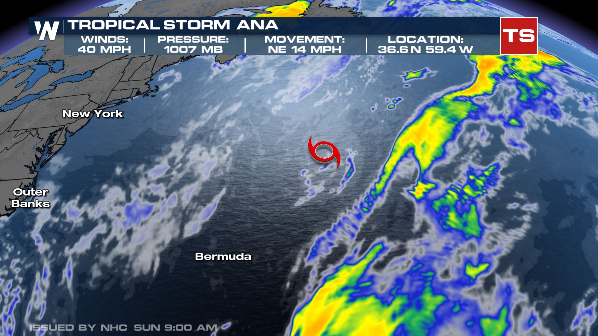 Tropical Storm Ana - Downgraded to a Tropical Depression - WeatherNation