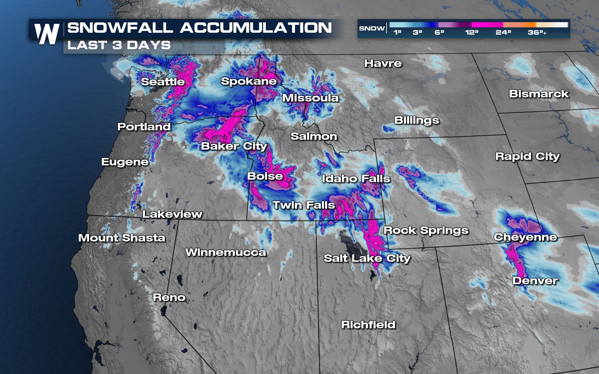 Heavy Snow & Rain Tapering in the PNW - WeatherNation