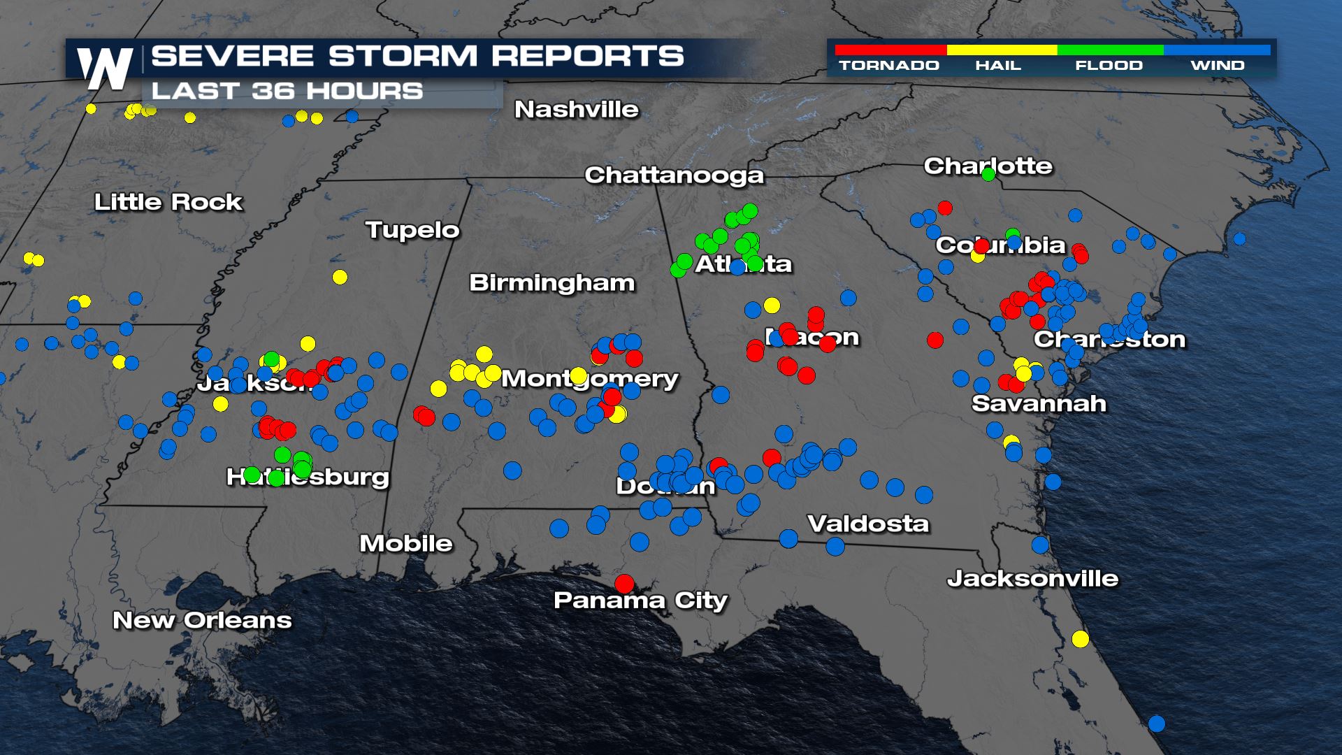 Cleanup Underway Following Powerful Storms in the Southeast Tuesday ...