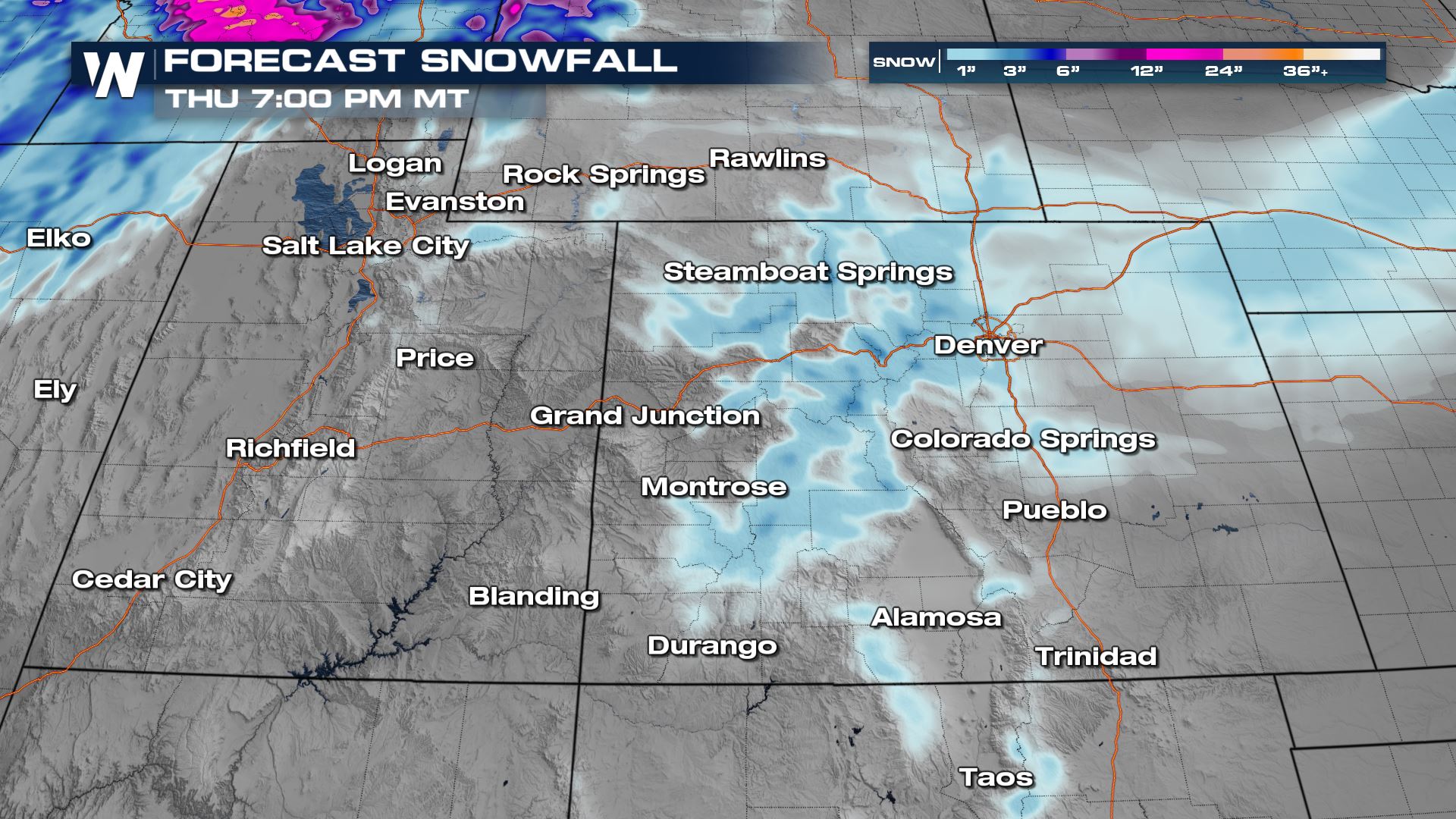 Snowy & Windy Day for Colorado and Wyoming - WeatherNation