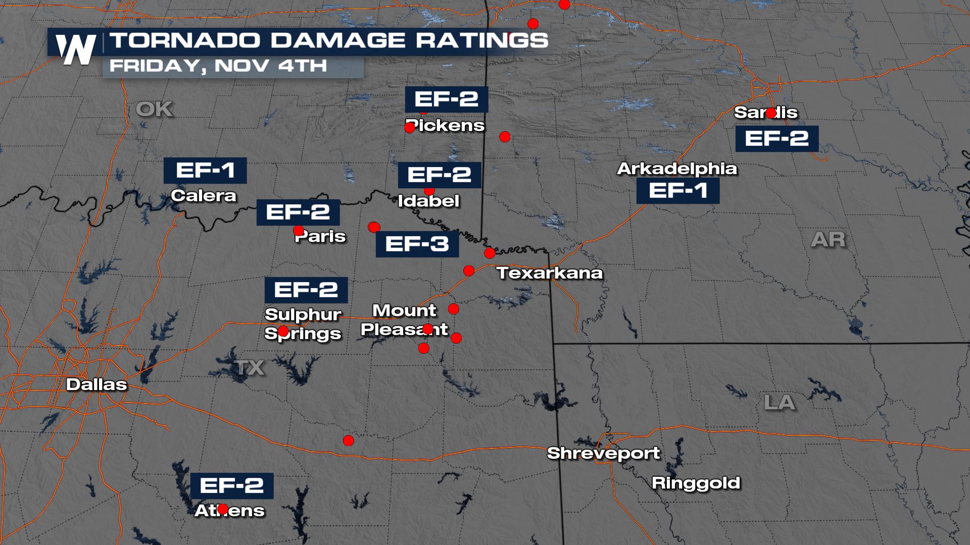 Tornado Surveys Still Being Completed: TX, OK, AR, LA - WeatherNation
