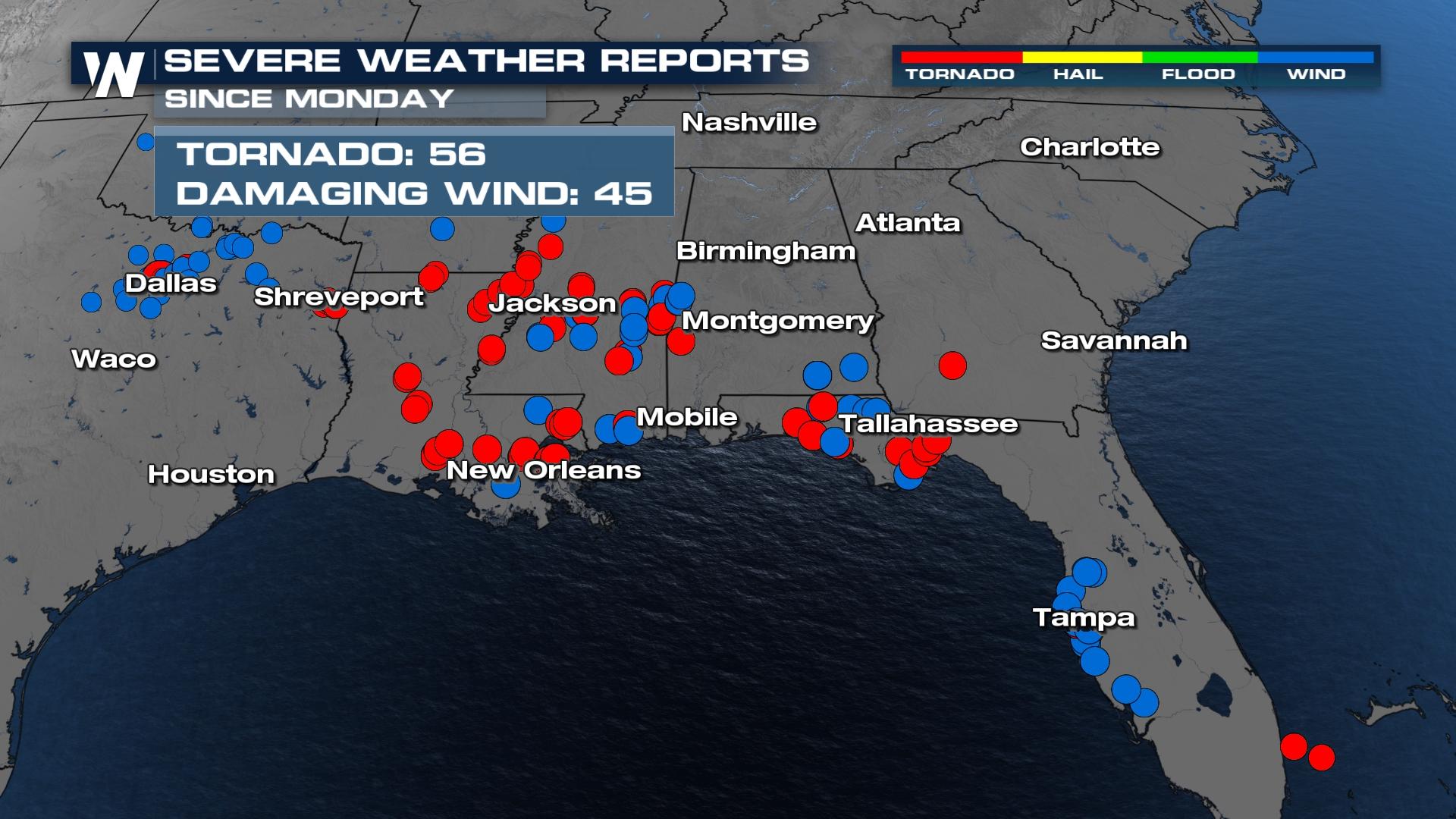 Multiple Tornadoes Confirmed in the South this Week - WeatherNation
