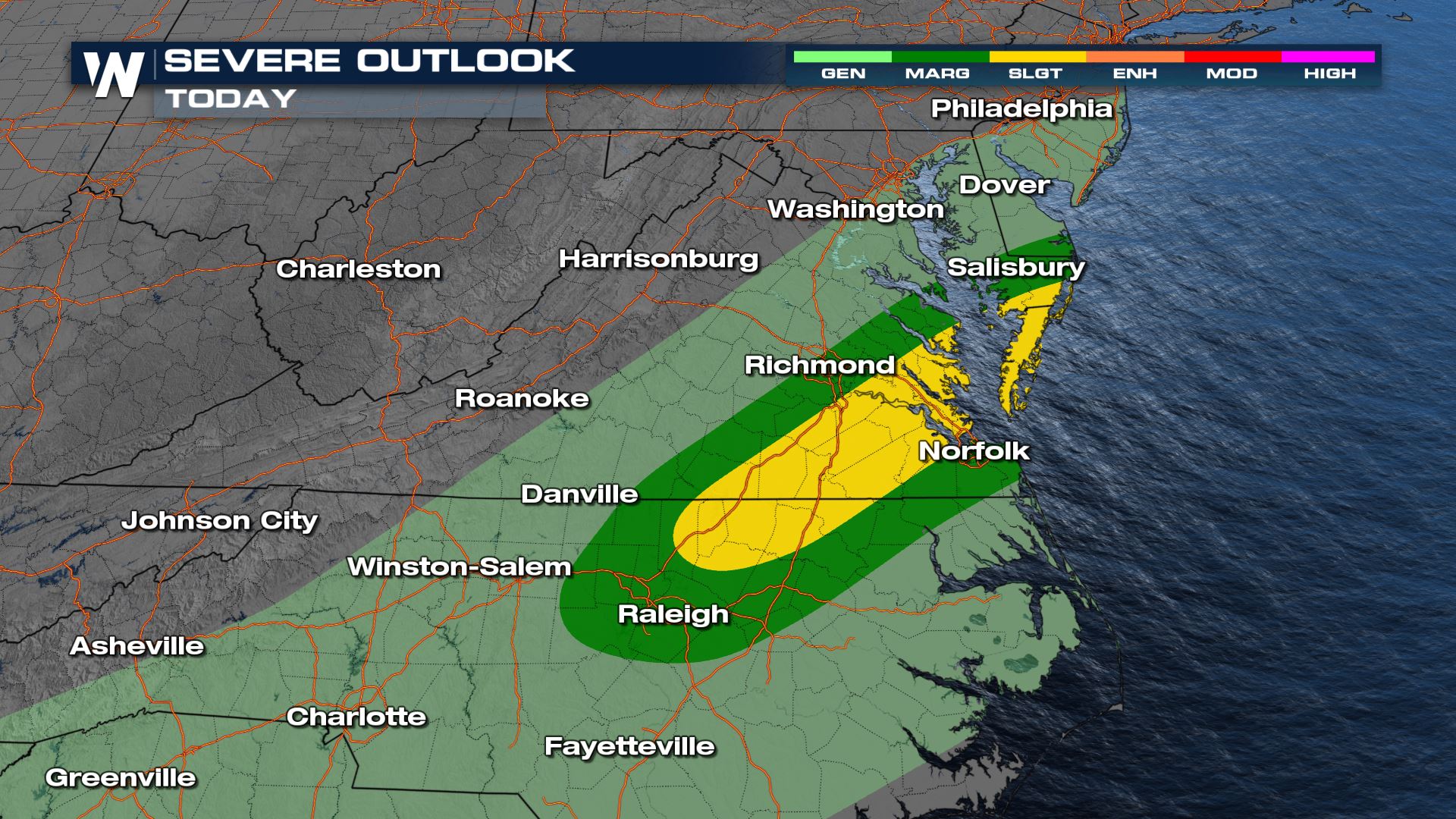 Mid-Atlantic: A Few Lingering Strong Storms Overnight - WeatherNation