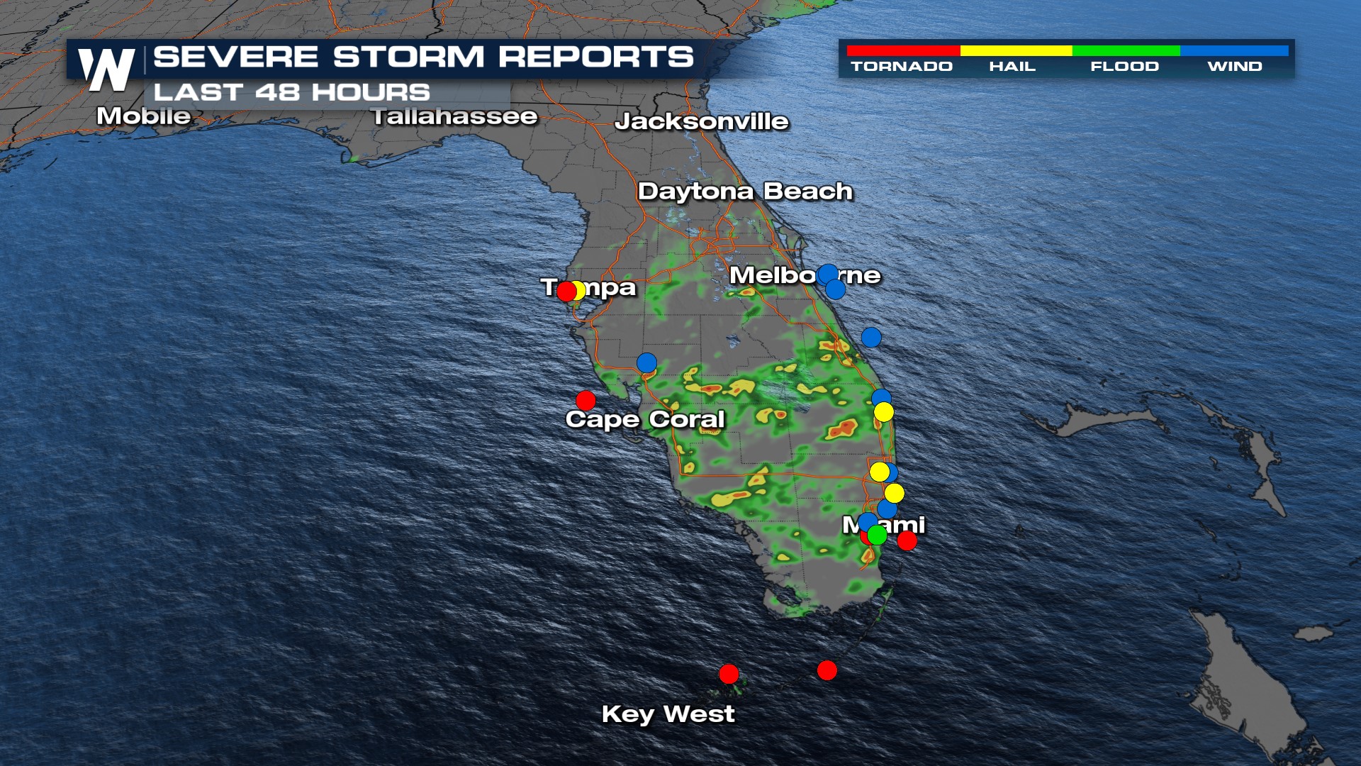 Florida Thunderstorm Chances Persist through Friday - WeatherNation