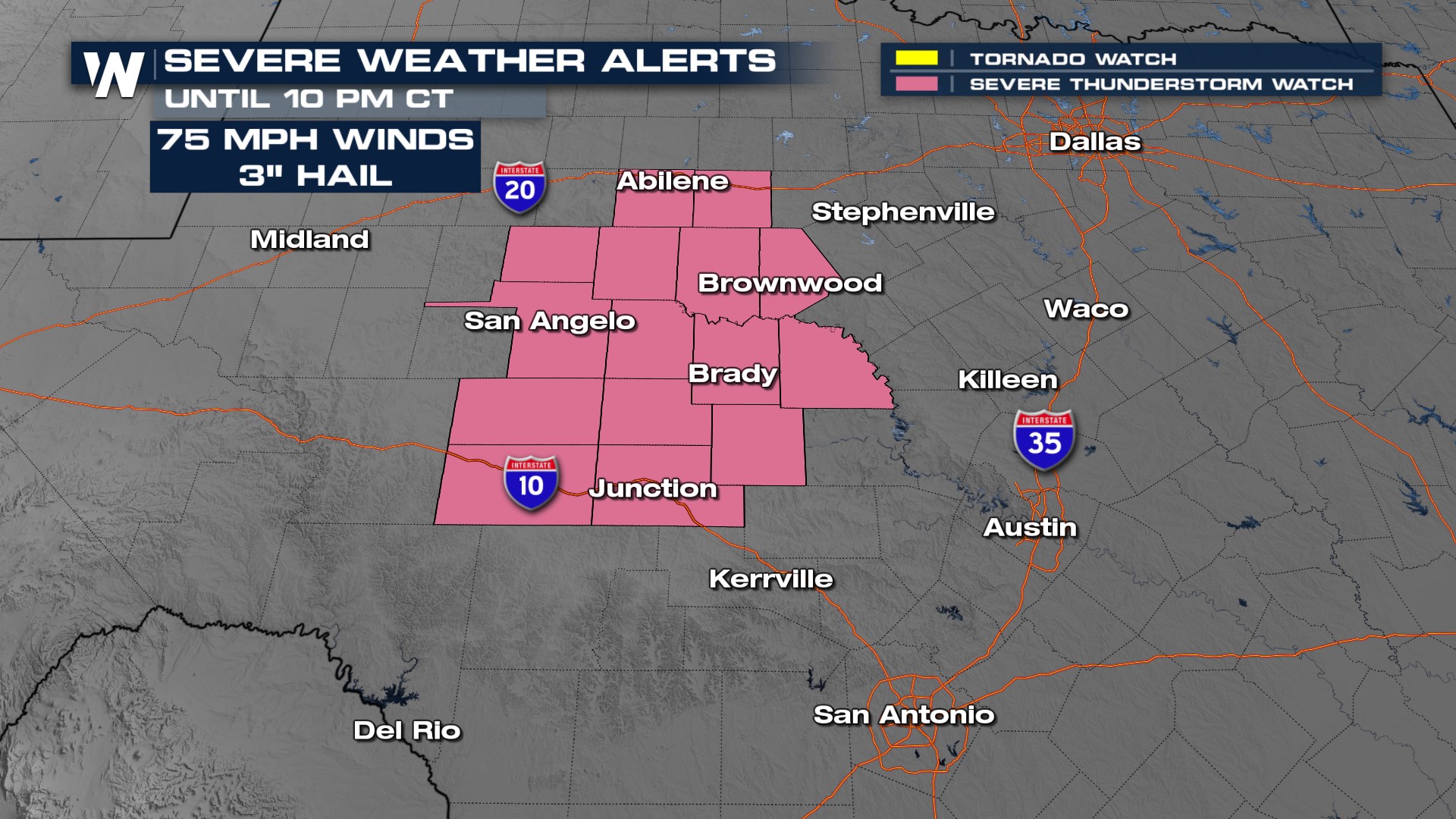 Baseball Size Hail Possible in Texas Tonight - WeatherNation