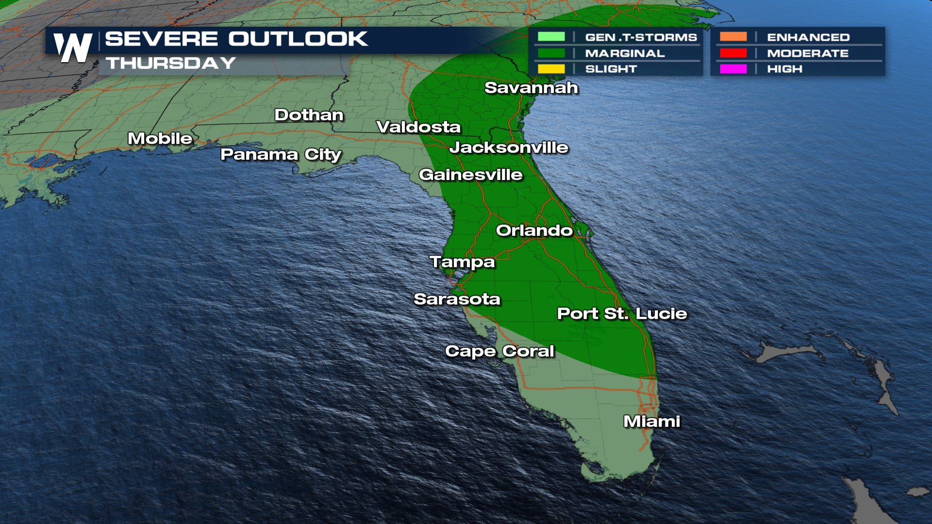 Sunshine State to See Severe Weather Today - WeatherNation