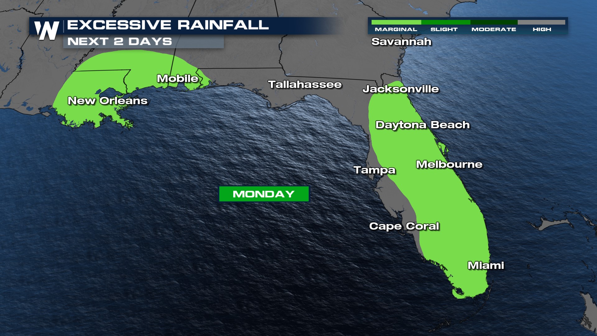 Texarkana to Florida Storms and Heavy Rain - WeatherNation