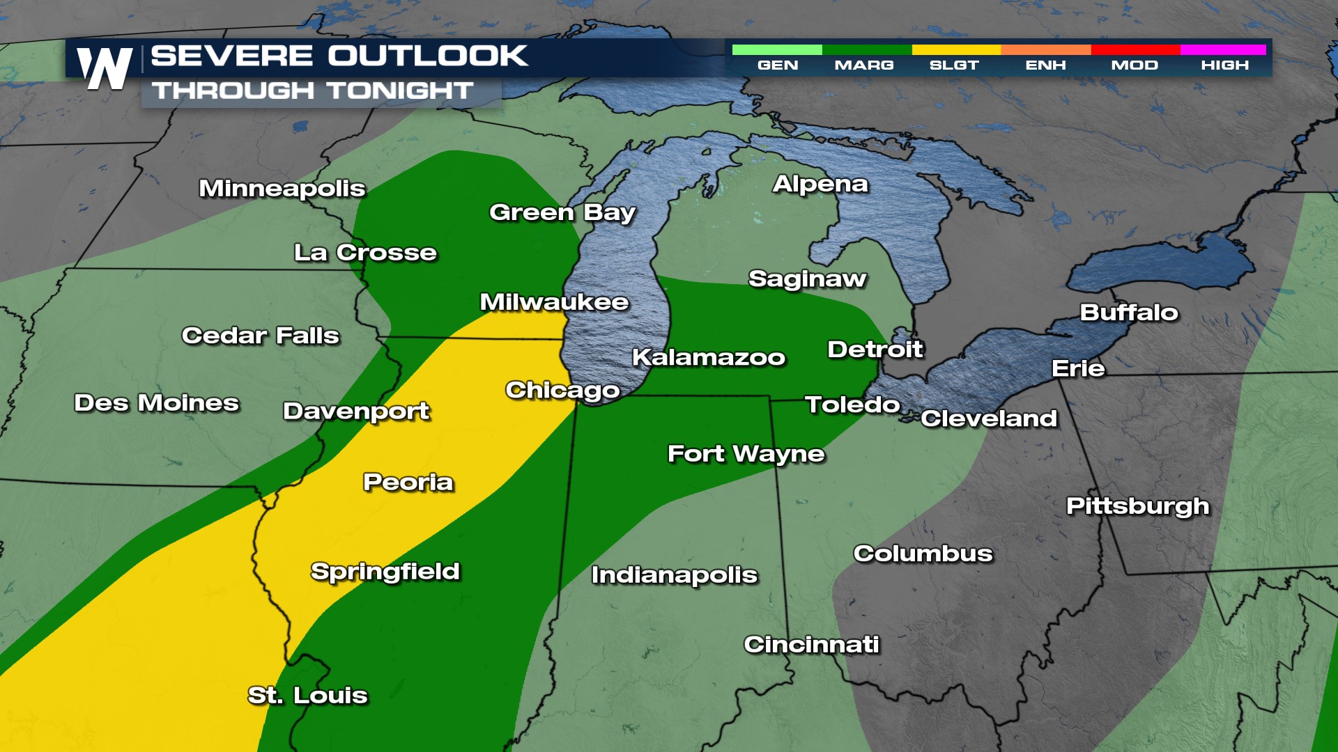 Overnight Strong Storms for the Great Lakes - WeatherNation