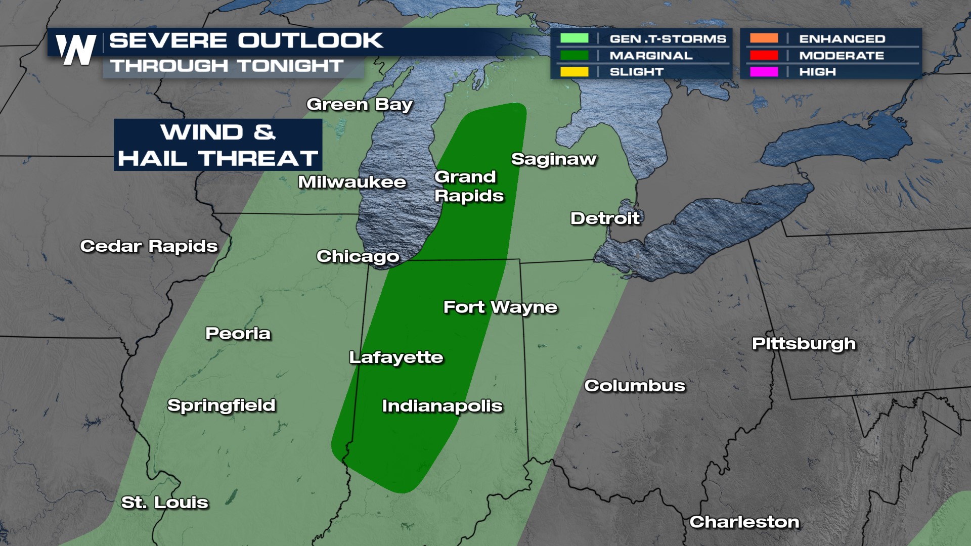 Midwest Severe Risk Through Tonight - WeatherNation