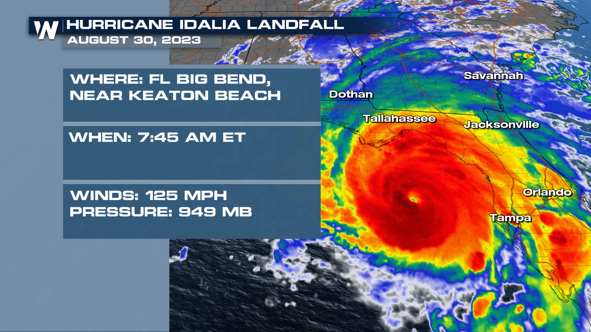 Idalia Makes Landfall as Powerful CAT 3 - WeatherNation