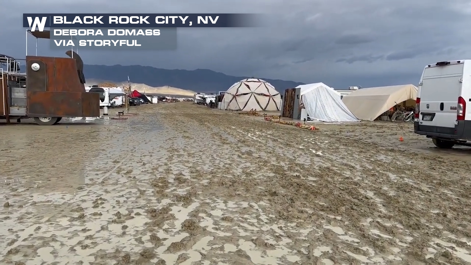Burning Man Festival: Storms Turn Dust-Bowl into Muddy Fields ...