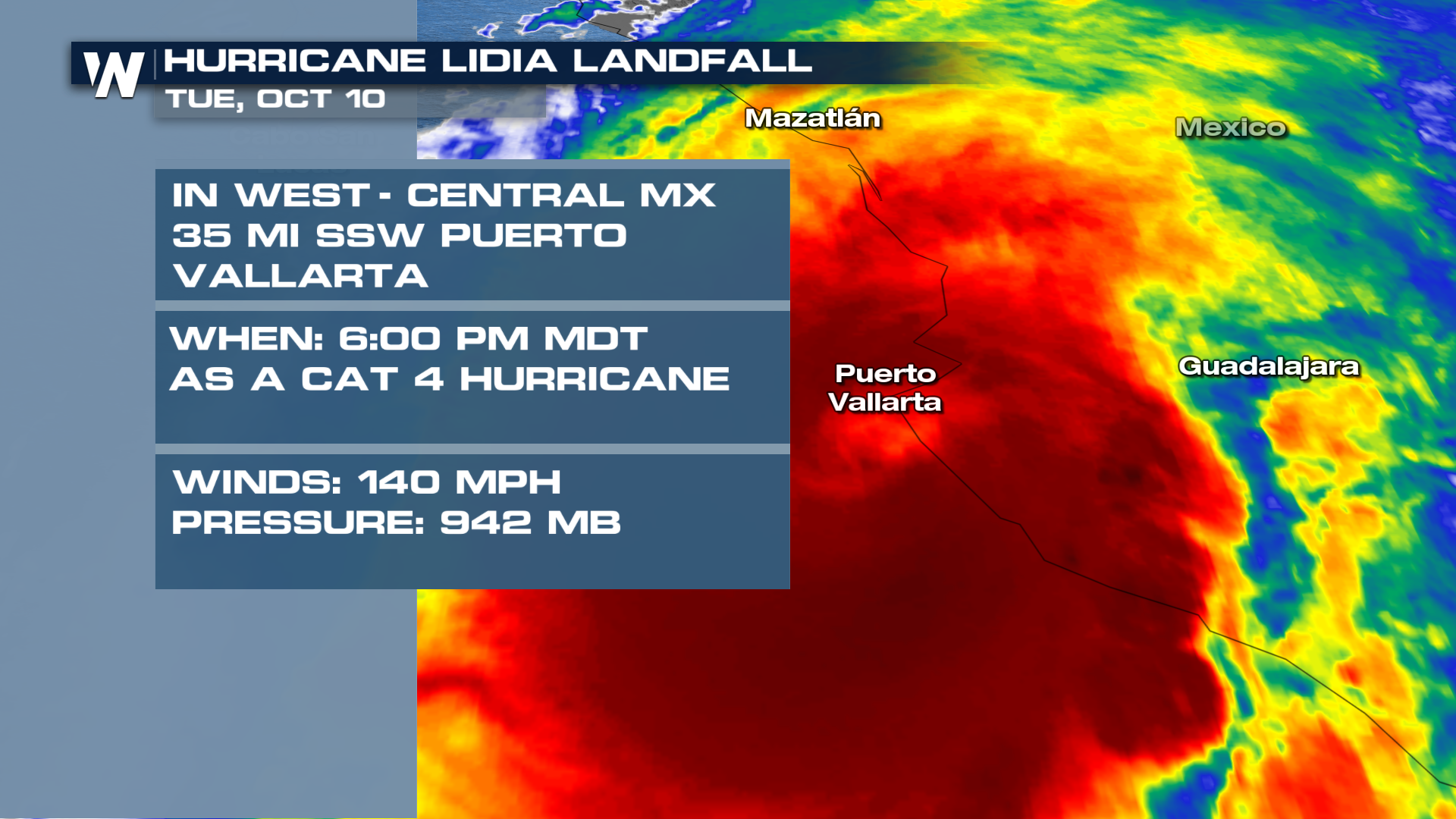 Tropics: Lidia makes Landfall as CAT4 - WeatherNation