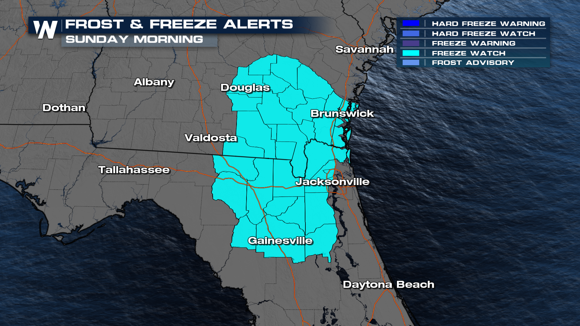 Freeze Alerts for Florida Continue Sunday - WeatherNation