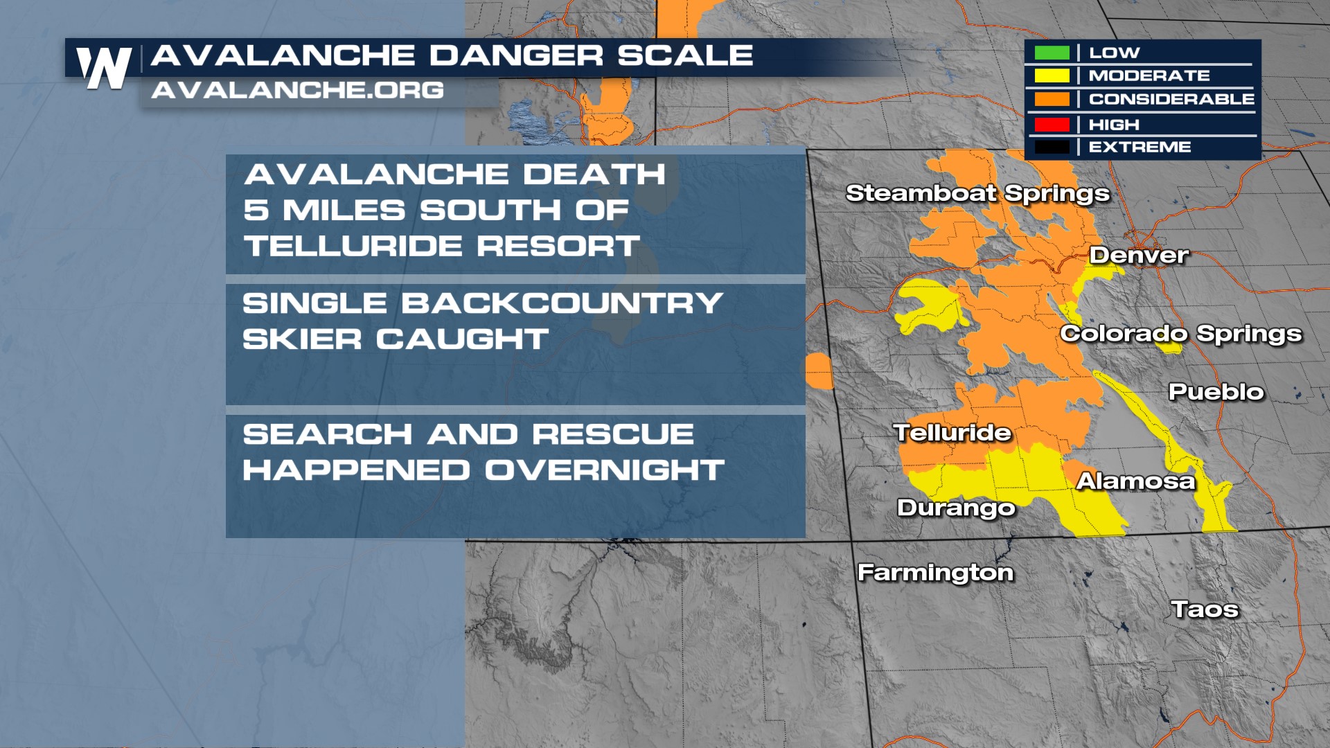 Avalanche Responsible for Death in Colorado near Telluride - WeatherNation