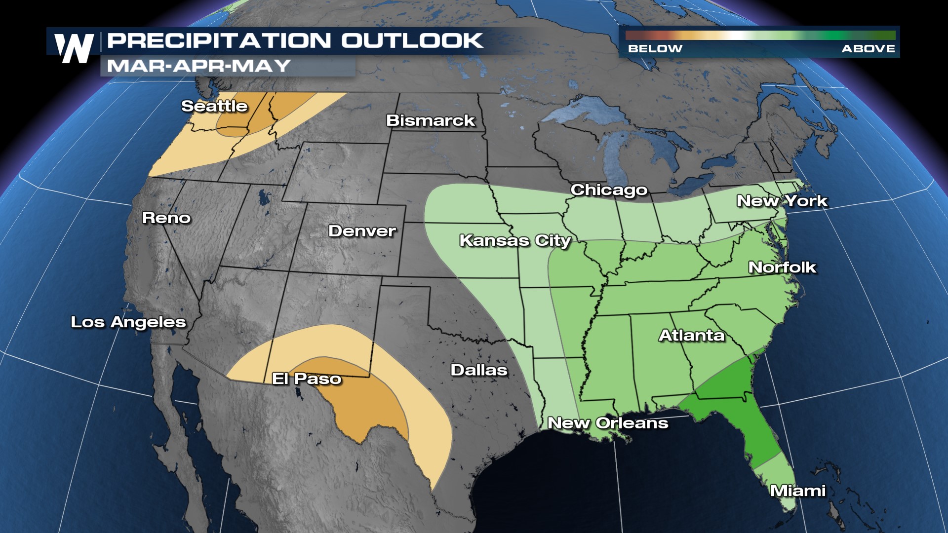 Spring Outlook: Warm in the Northern U.S., Wet in the Southeast ...